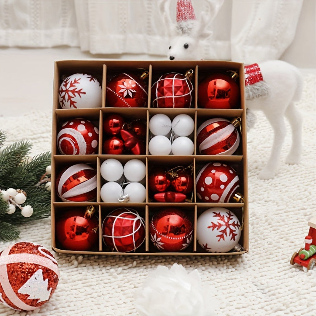 Weihnachtskugeln Set Kunststoff